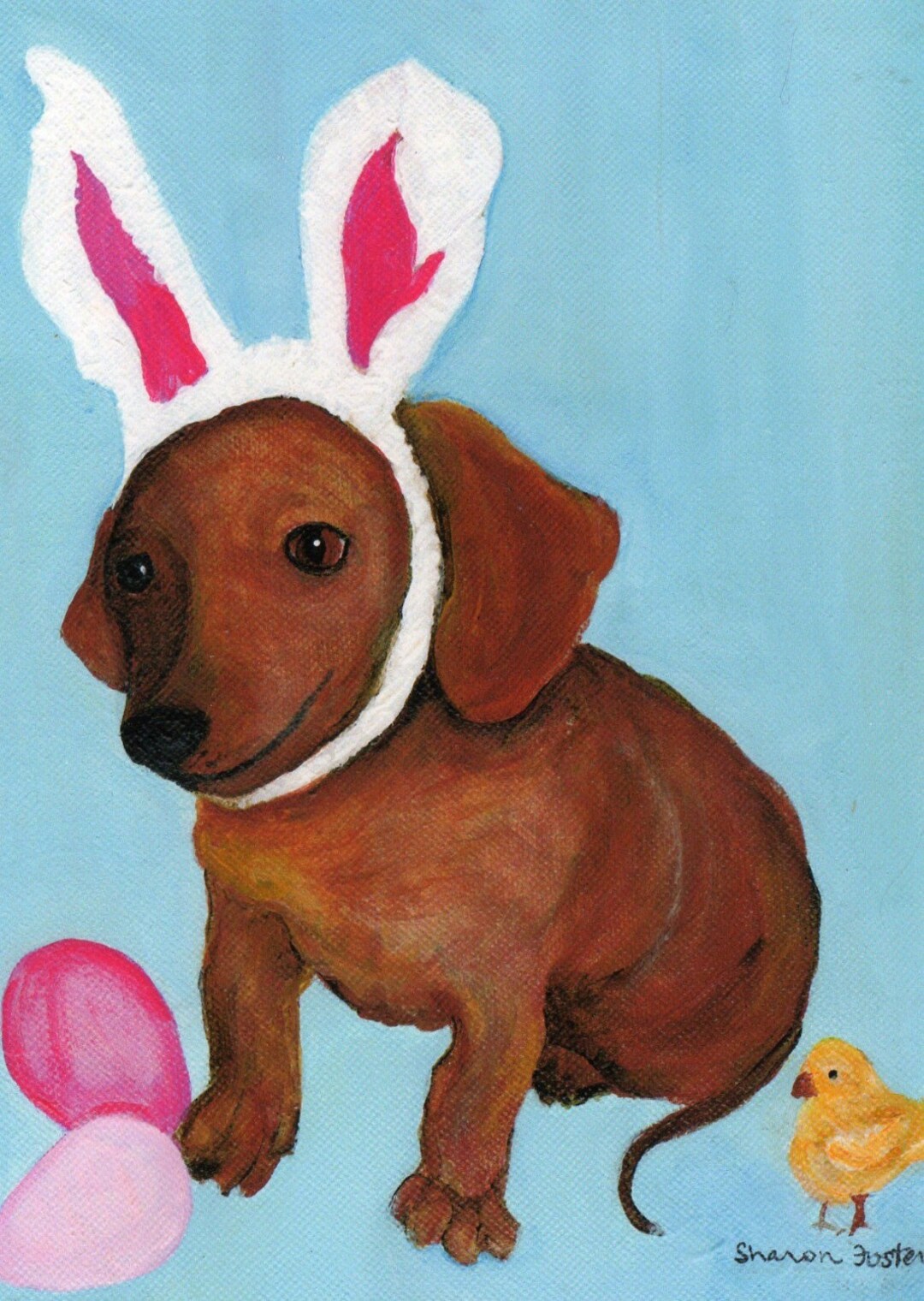 Funny Easter Dog Greeting Card - Dachshund With Easter Bunny Ears, - Etsy