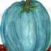 Original Blue Pumpkin Watercolor Painting 8x10 Wall Art, Fall Artwork ...