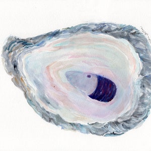 Original Oyster Shell Watercolor Painting 8 X 10 Oyster - Etsy