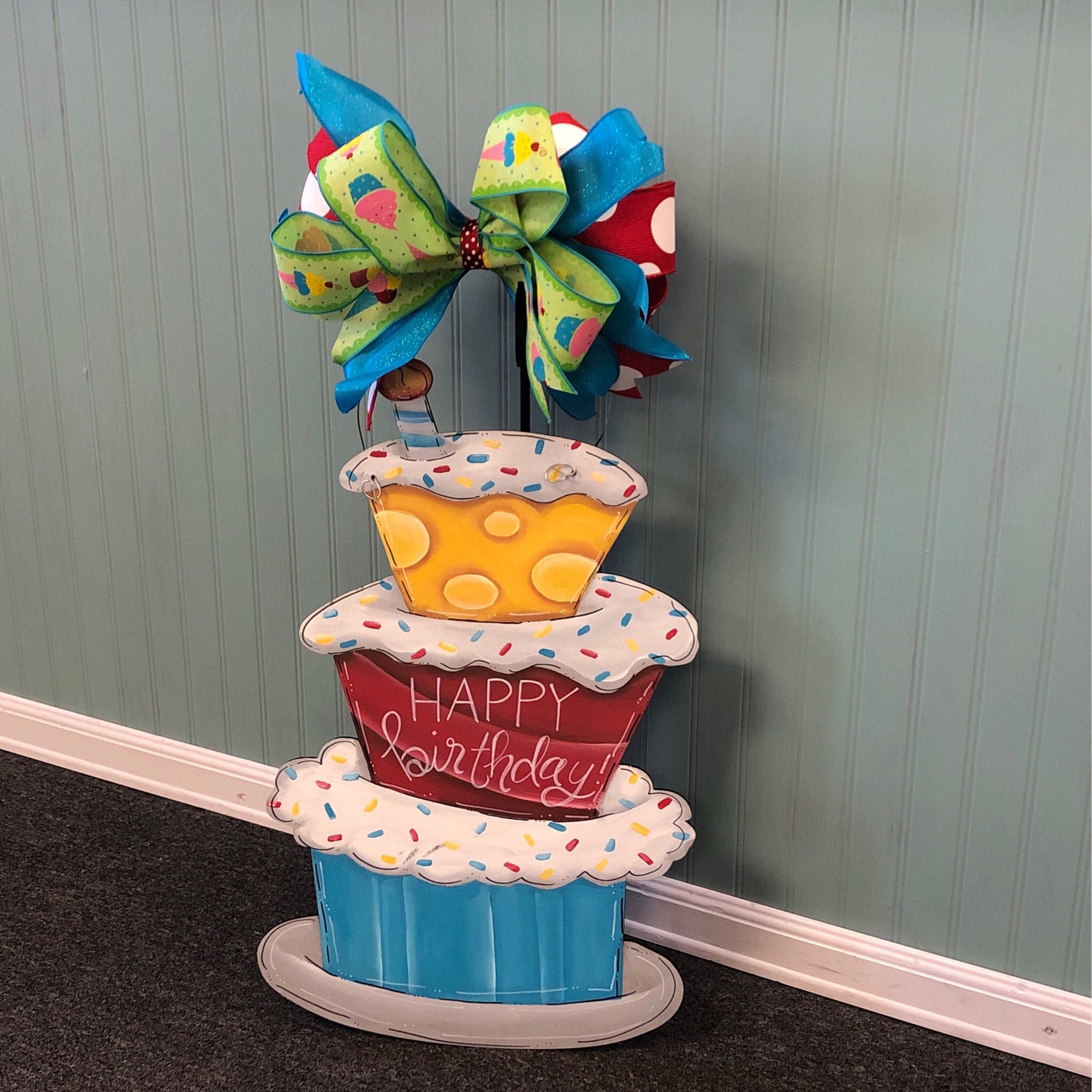 Birthday 3 Tiered Birthday Cake - Etsy