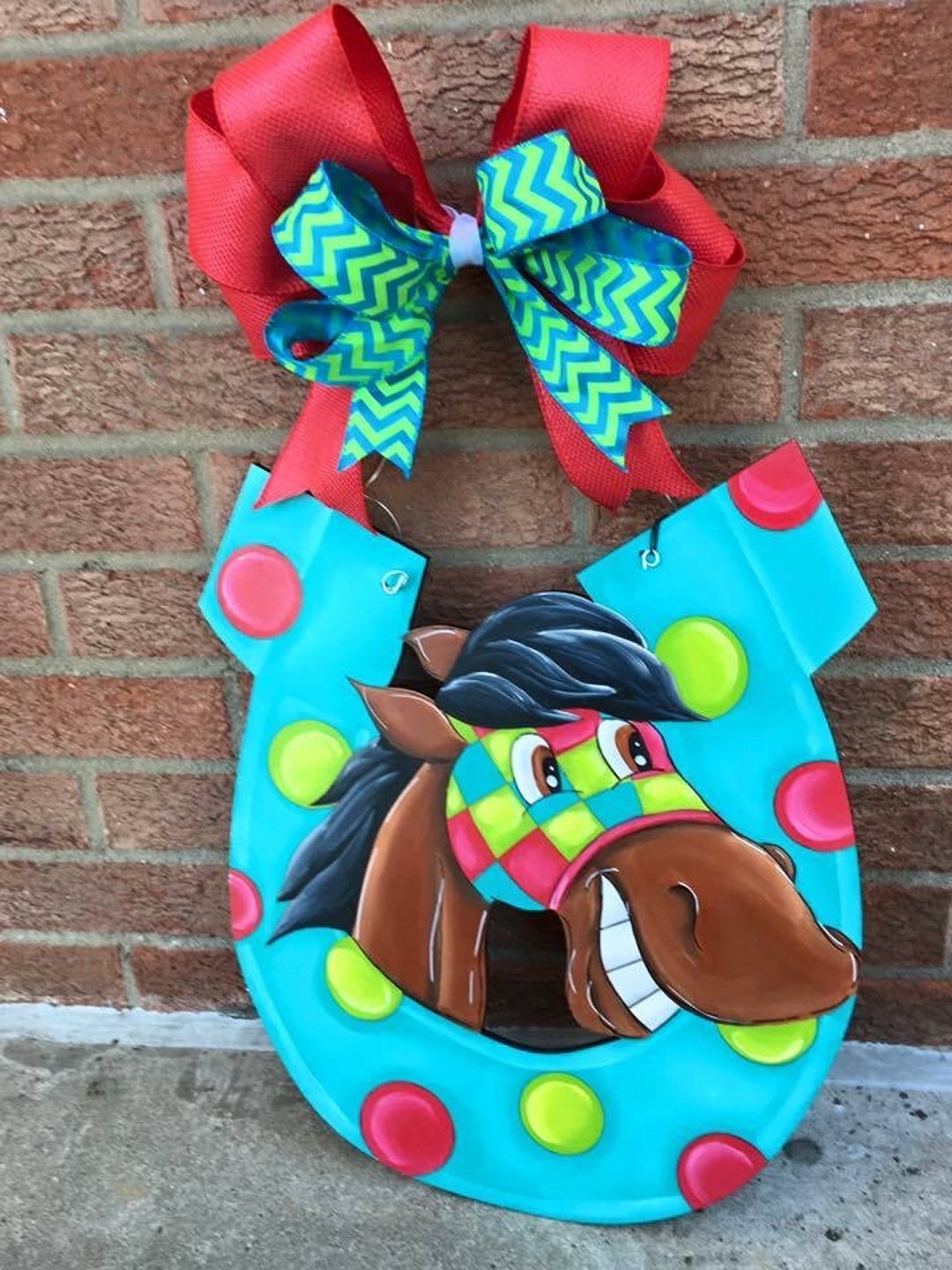 Derby Goofy Horse in Horseshoe - Etsy