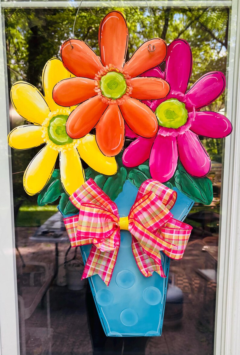 Spring/summer Three Flowers in a Pot - Etsy