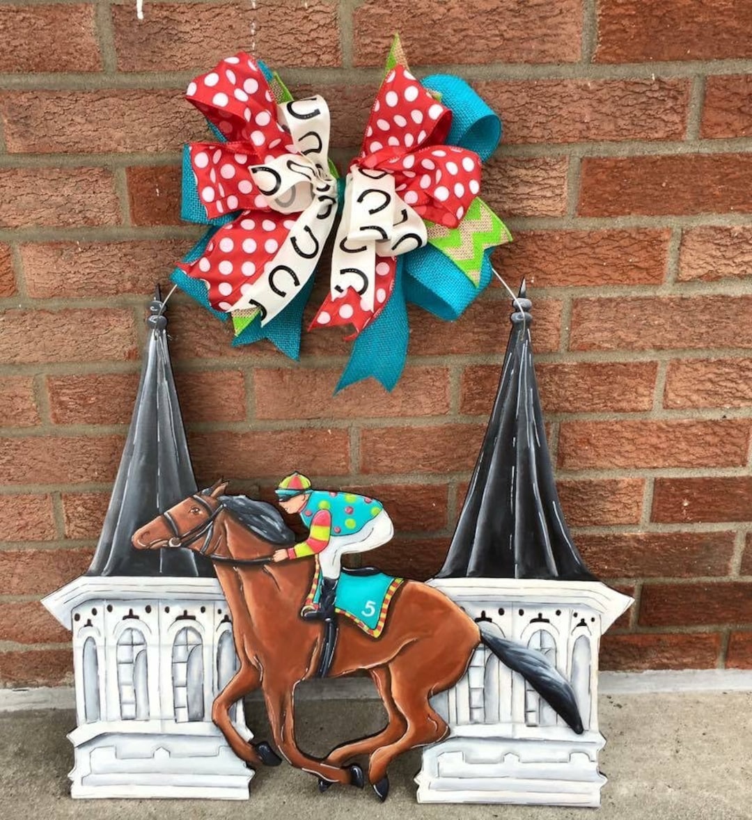 Derby Horse and Jockey With Spires - Etsy