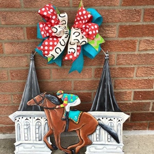 Derby Horse and Jockey With Spires Table Topper - Etsy