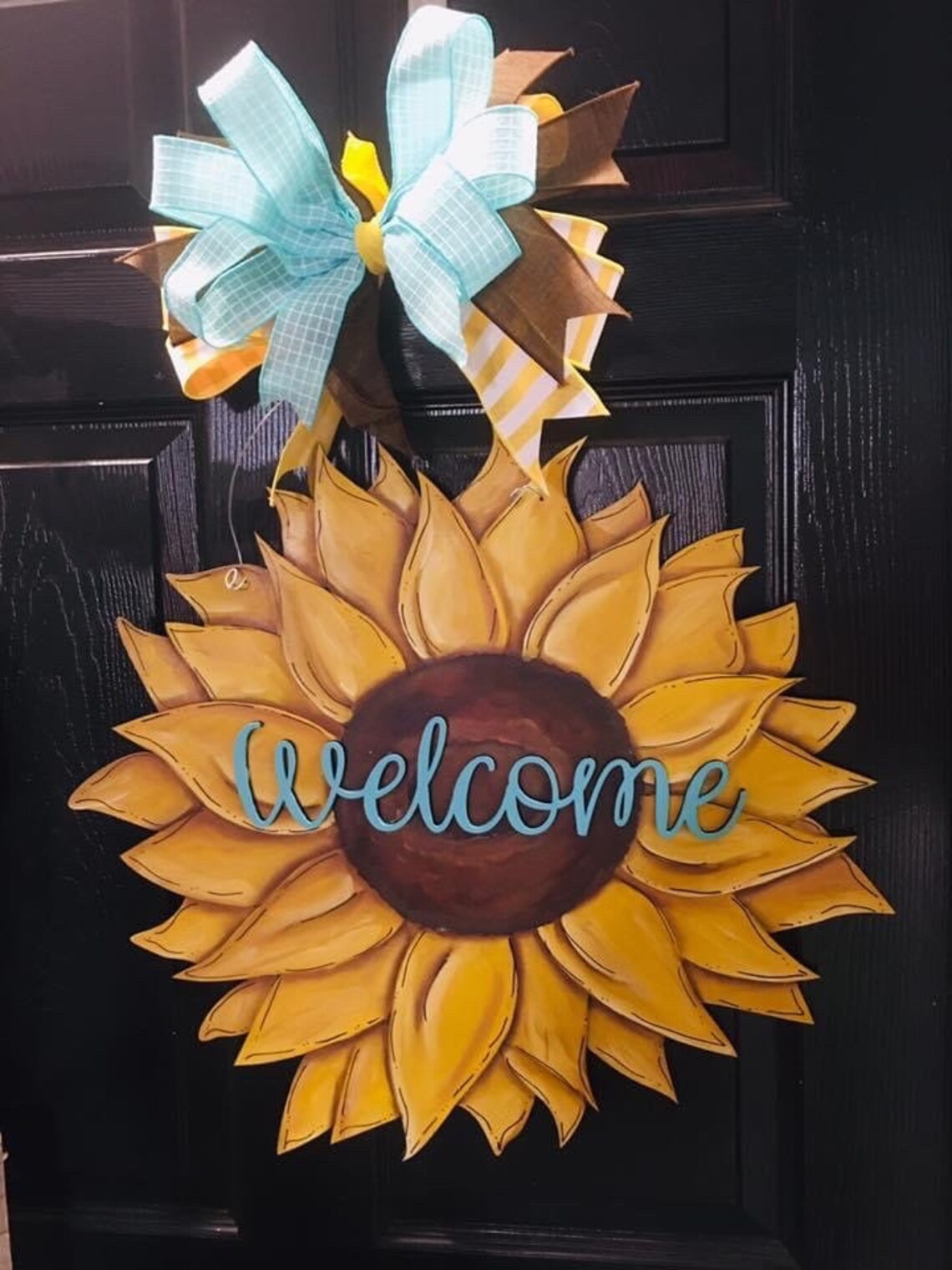 Sunflower With Welcome - Etsy