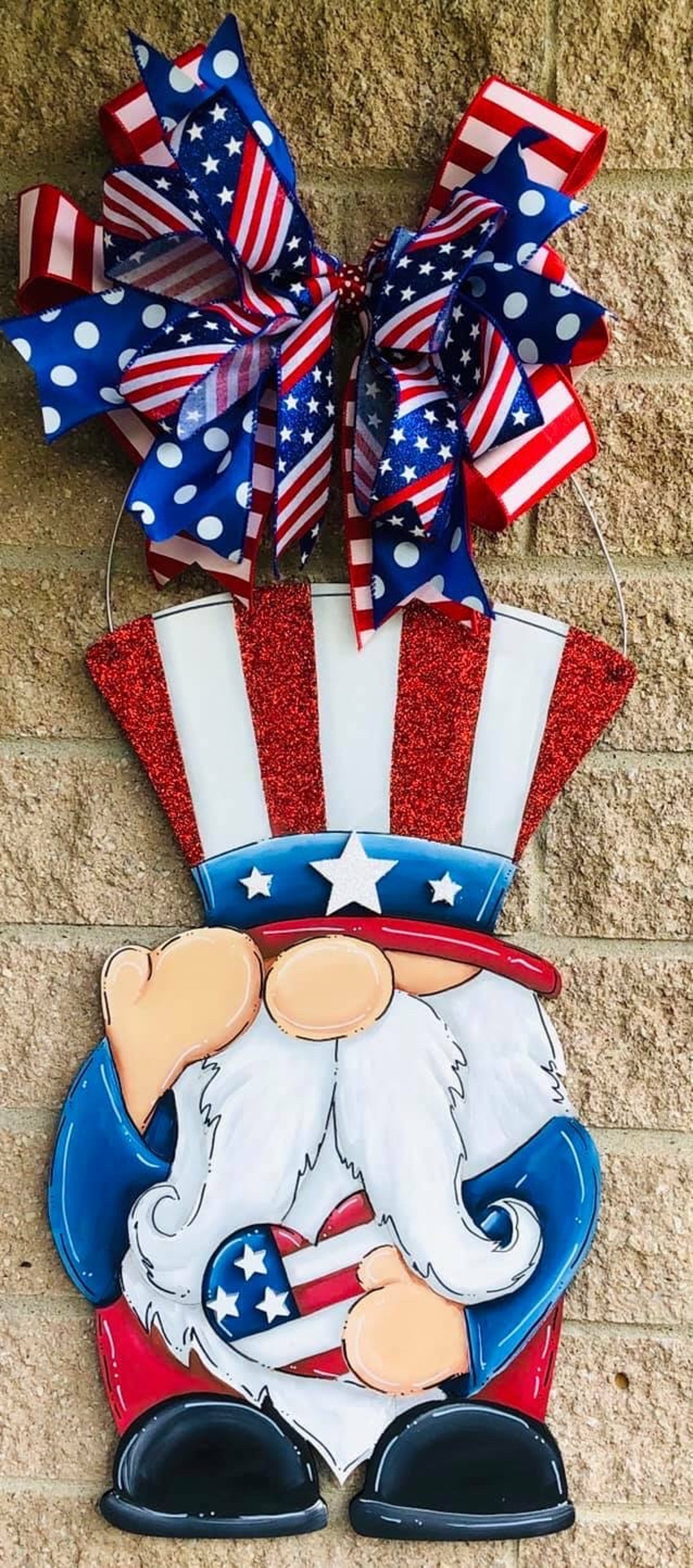 Patriotic-memorial Day-4th of July Uncle Sam Gnome - Etsy