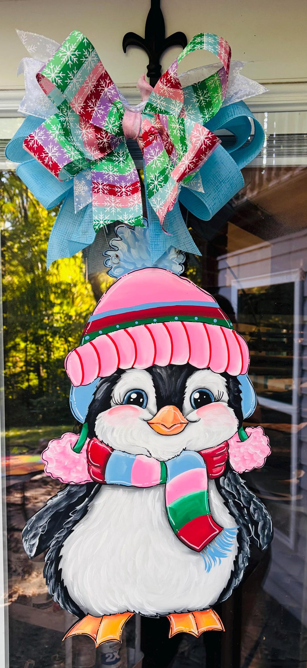Christmas-winter Penguin 2025 Door Hanger - Etsy