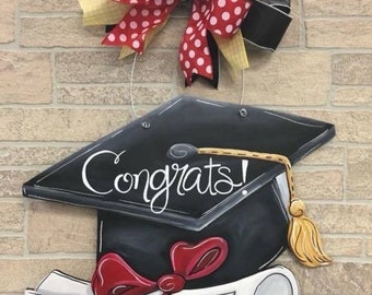Graduation Cap Door Hanger, Class of Door Hanger - Etsy