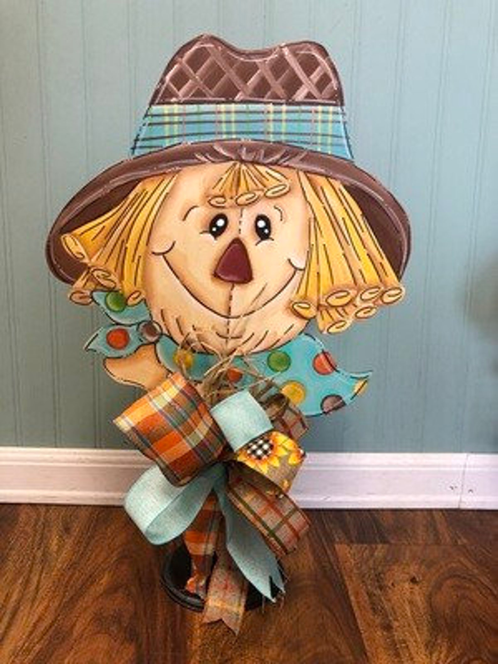 Fall/autumn Scarecrow Face Interchangeable Table Topper - Etsy