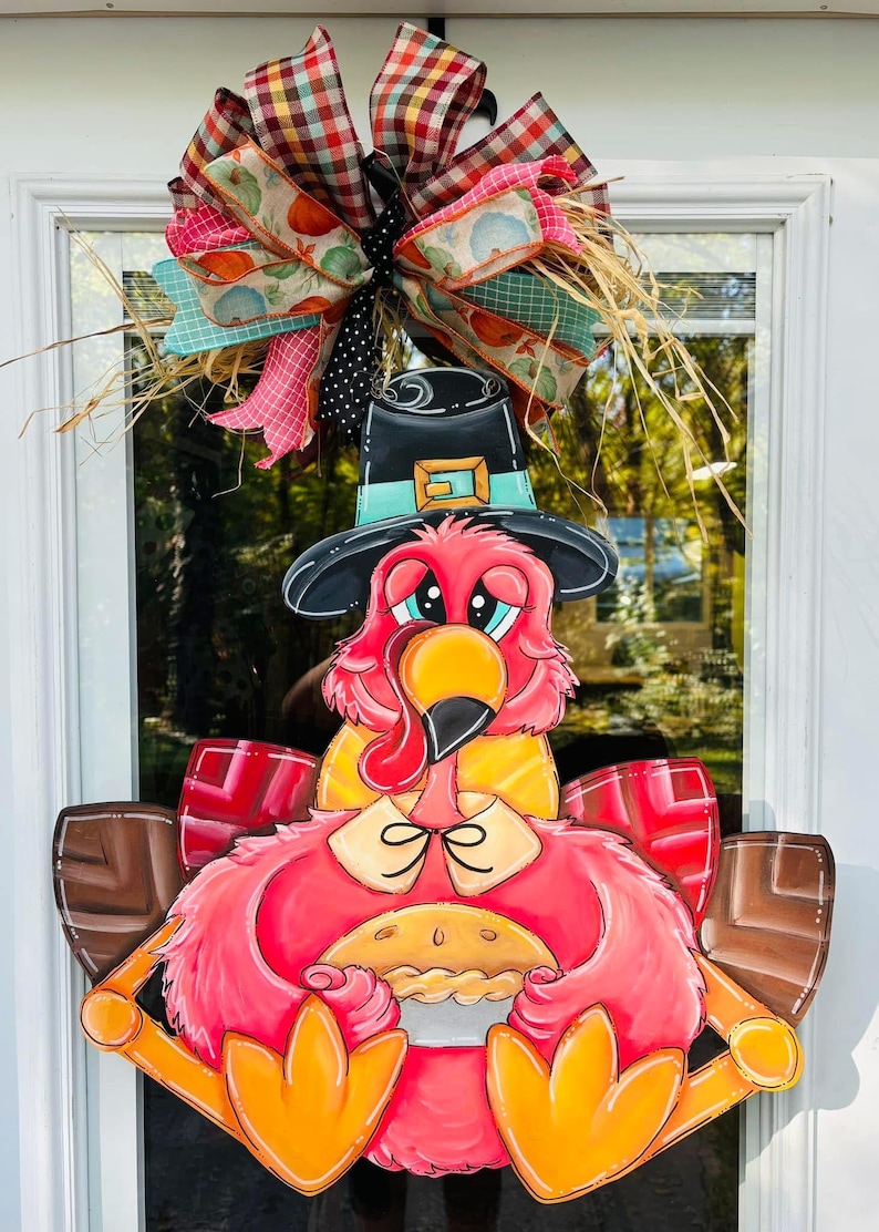 Fall-thanksgiving Flamingo Turkey - Etsy