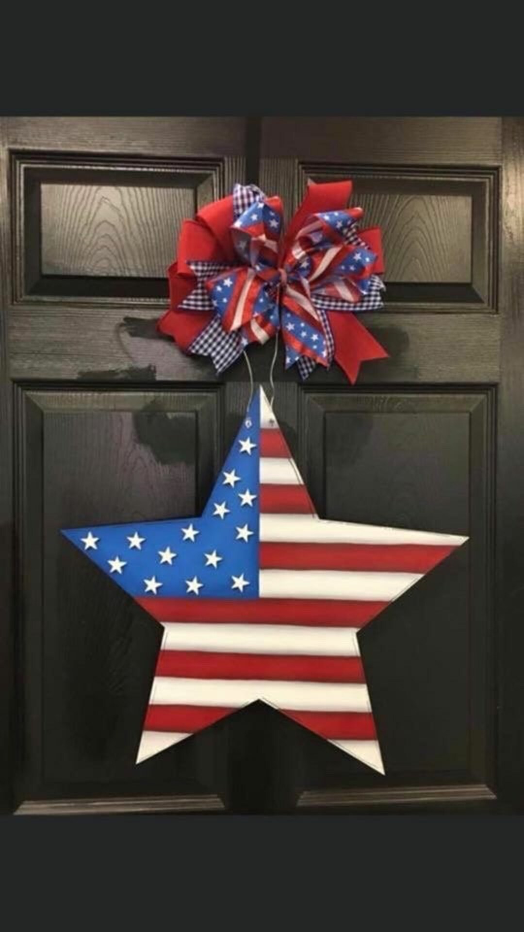 Patriotic-memorial Day-4th of July Star With Flag - Etsy