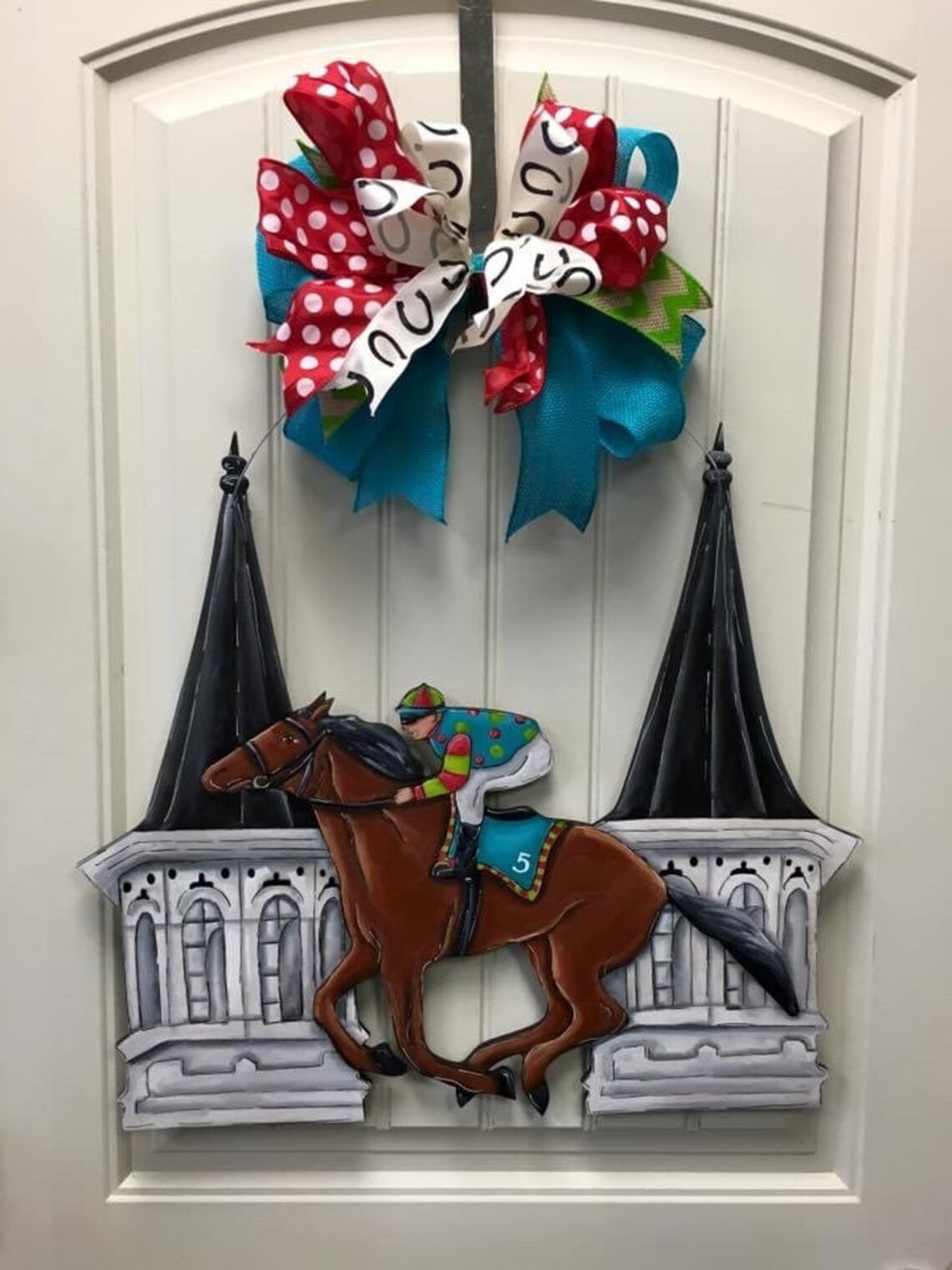 Derby Horse and Jockey With Spires - Etsy