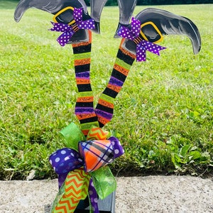 Fall/autumn Halloween Witch's Legs Interchangeable Table Topper - Etsy