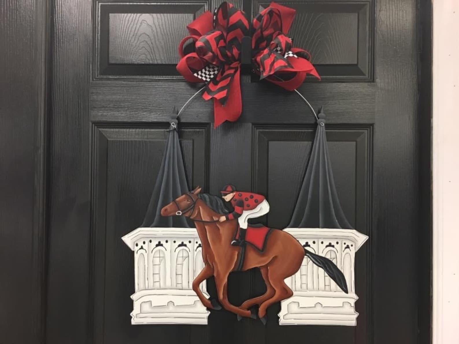 Derby Horse and Jockey With Spires - Etsy