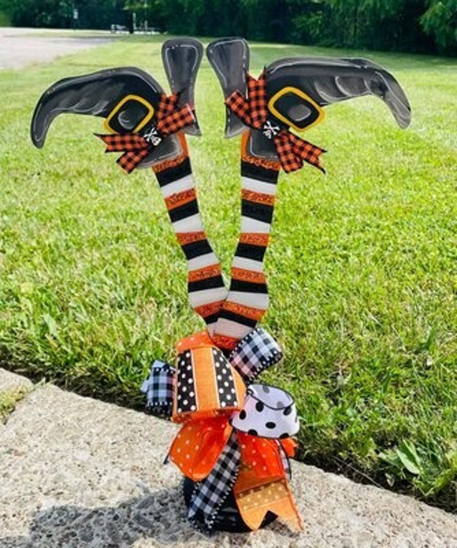 Fall/autumn Halloween Witch's Legs Interchangeable Table Topper - Etsy