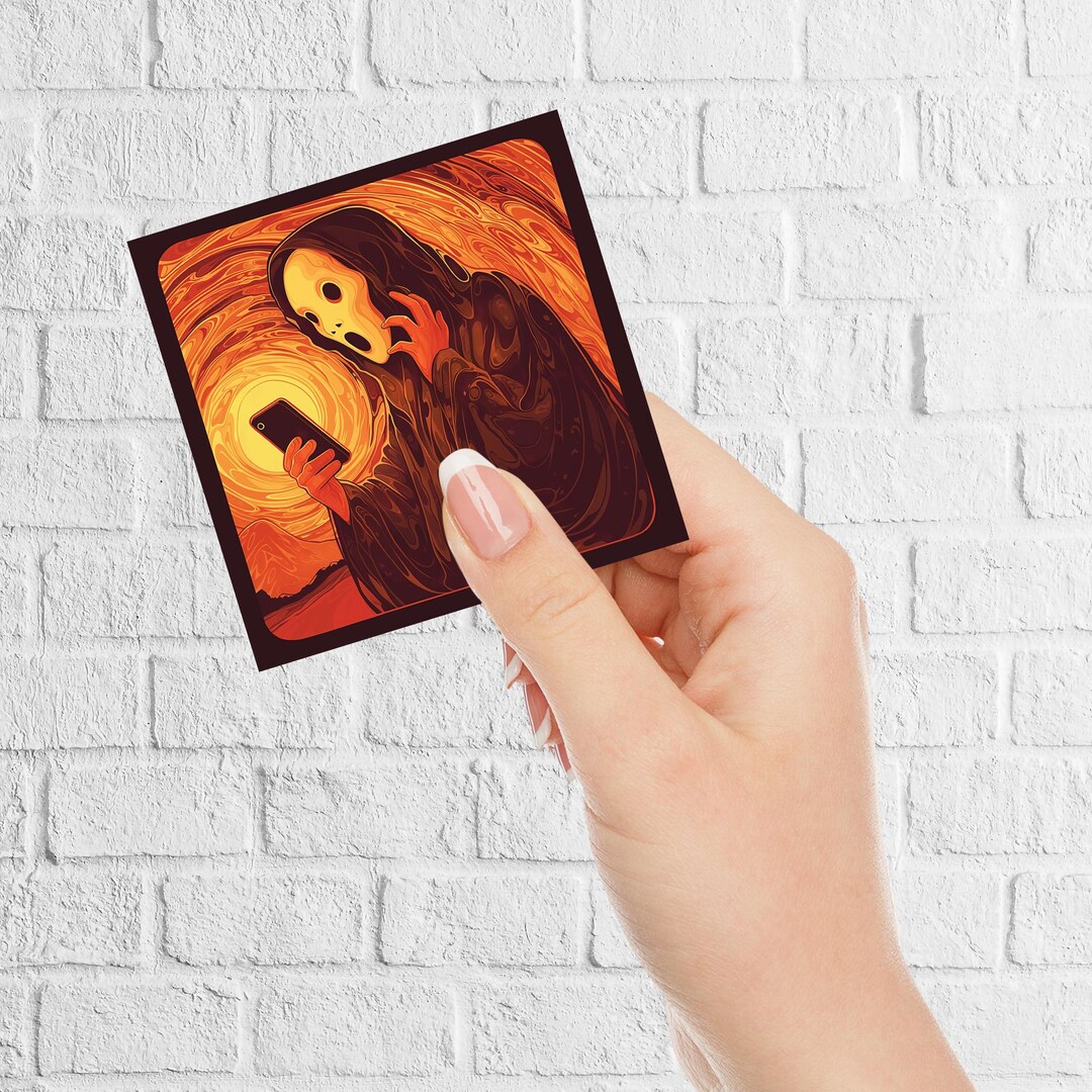 The Scream Halloween Sticker Spooky Gift for Art Lovers, Historians ...