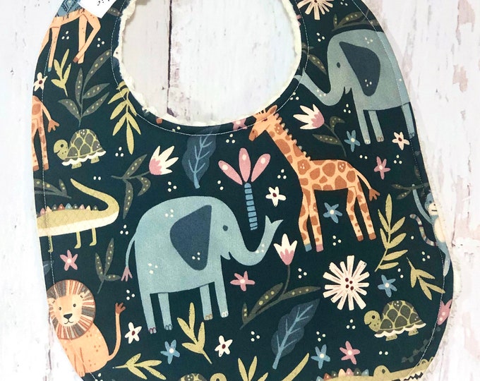 New Animals Baby Bib, Girl or Boy Gender Neutral Baby Bib Single Triple ...