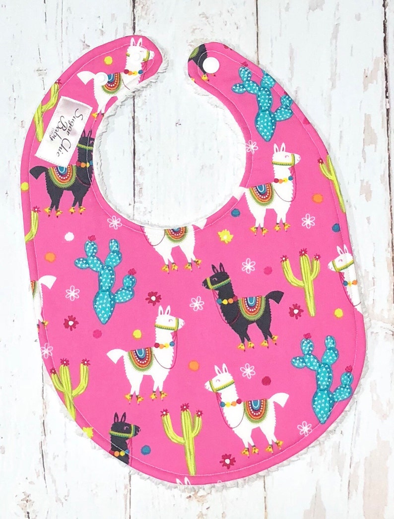 NEW Llama Baby Bibs for Girl 1 Single Bib Triple Layer - Etsy