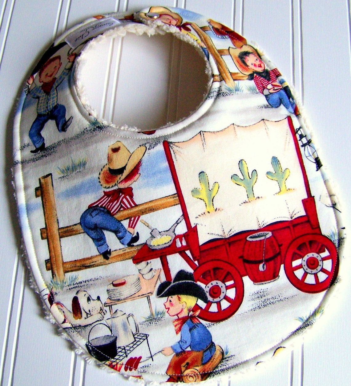 Cowboy Baby Bibs for Baby Boy - Set of 2 Triple Layer Chenille - Lil ...