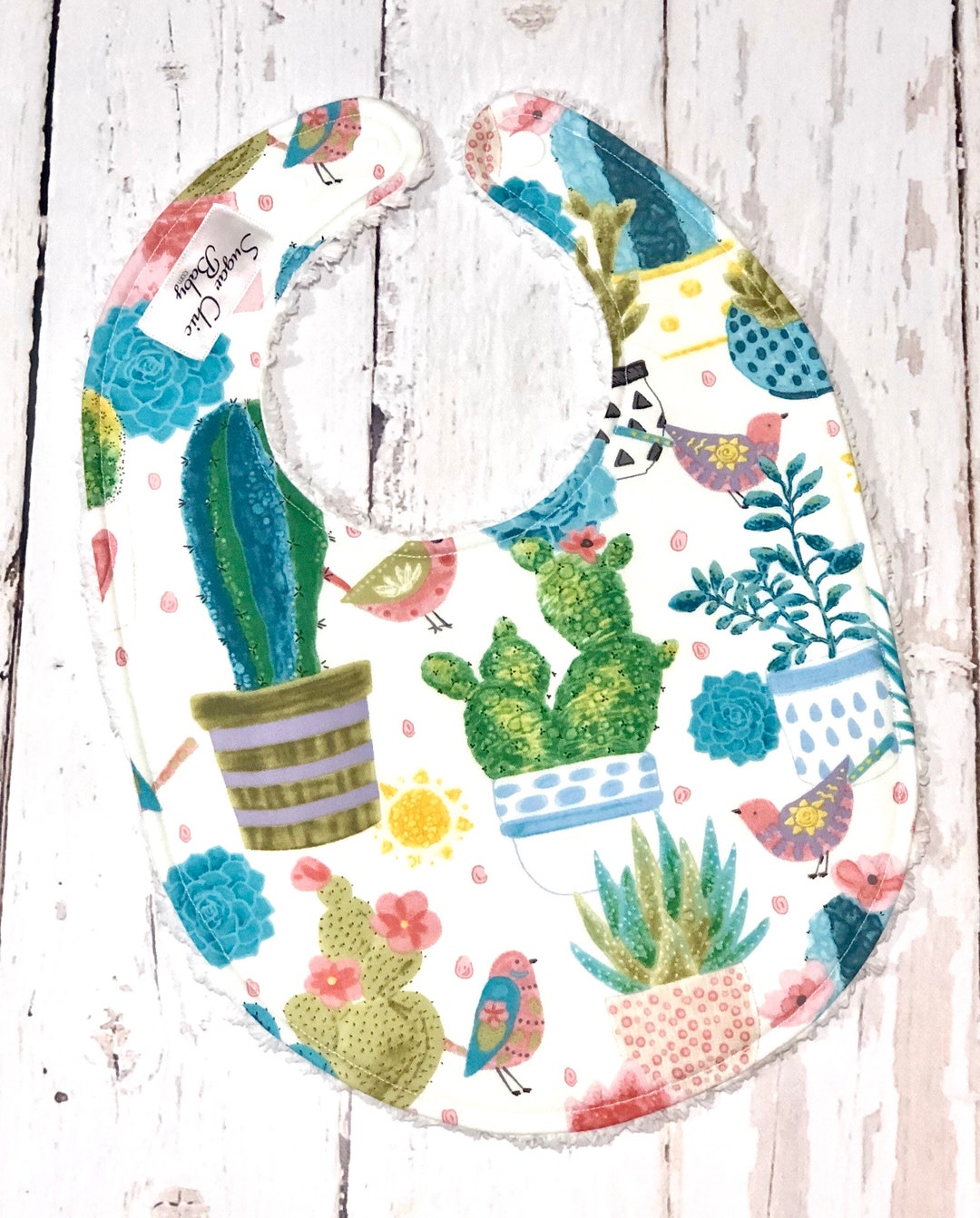 Cactus & Succulent Bib - Gender Neutral Baby Bib for Boy or Girl ...