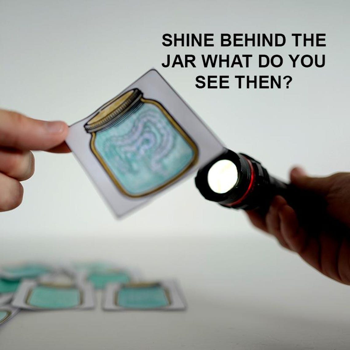 Halloween Spooky Jar Cards: Flashlight Reveal Game (PDF) - Etsy