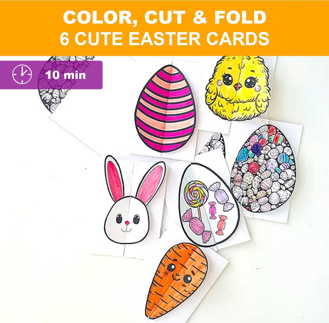 Easter Cards Foldable | Printable Paper Craft Activity for Kids ...