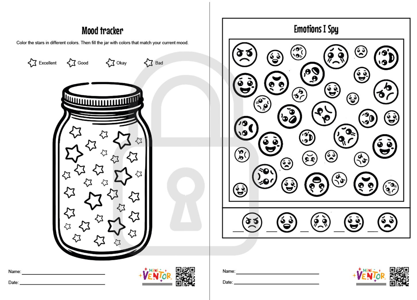 Emotions and Mood Printables World Health Day Crafts for Kids Digital ...
