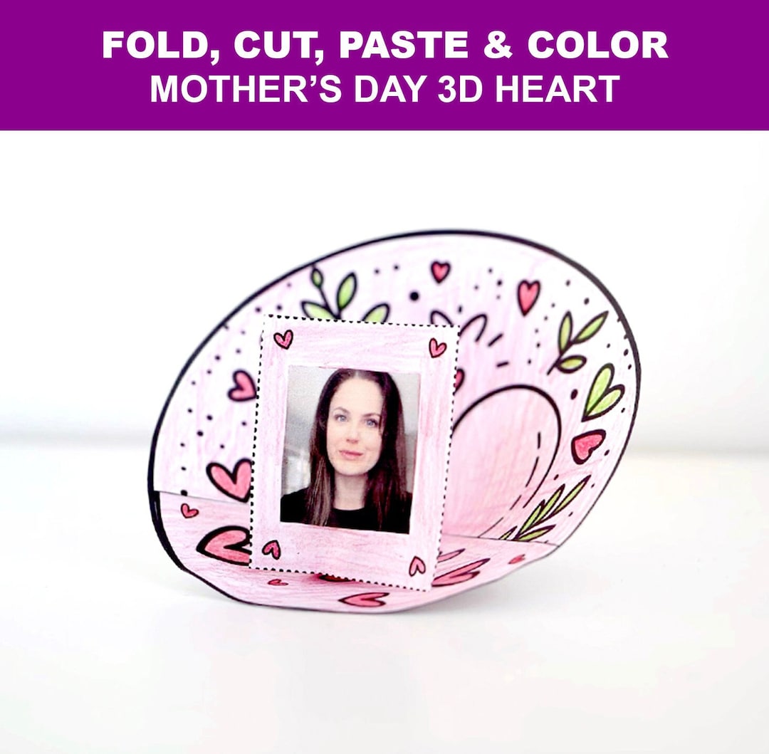 Mother's Day Crafts | 3D Heart Craft | Mother's Day Gift | 3D Crafts ...