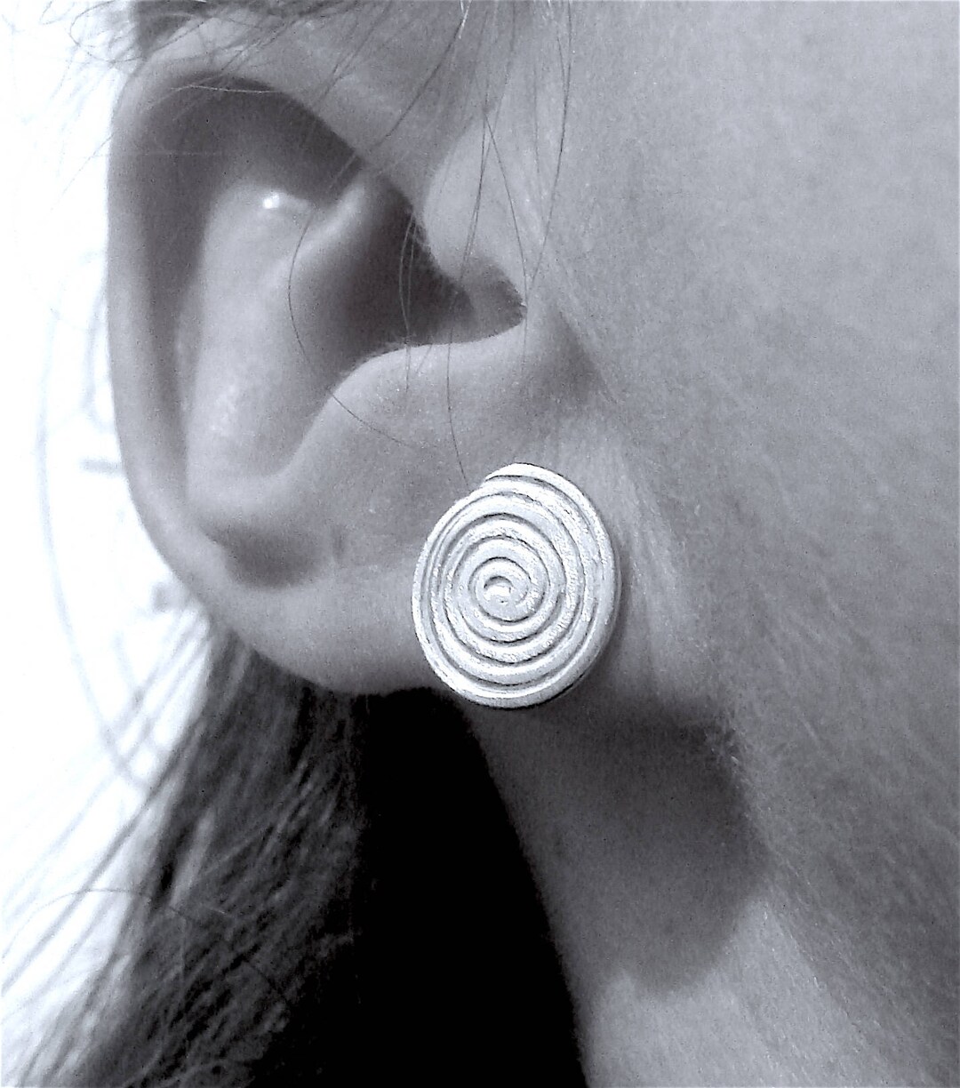 Silver Swirl Earrings Swirl Studs Swirled Silver Post Spiral Sterling ...