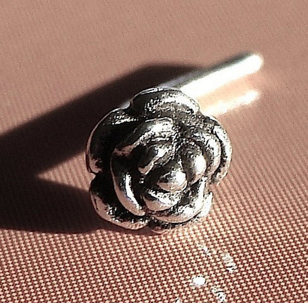 Rose Nose Stud Flower Nose Piercing Tiny Rose Flower Sterling Silver - Etsy