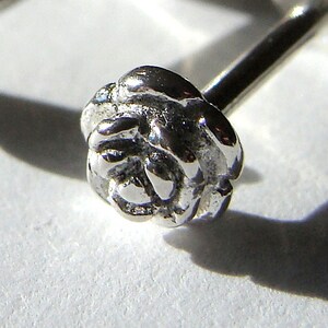 Rose Nose Stud Flower Nose Piercing Tiny Rose Flower Sterling Silver - Etsy