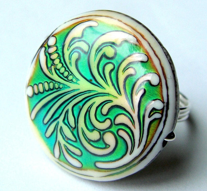 Fern Mood Ring Color Changing Novelty Ring Wire Wrapped in | Etsy