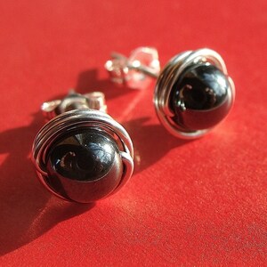 Hematite Studs 4mm 6mm or 8mm Hematite Earrings Post Earrings Wire ...