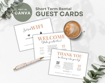 Airbnb Host Thank You Card Template editable Canva Airbnb Rental Marketing Template Airbnb Host ...