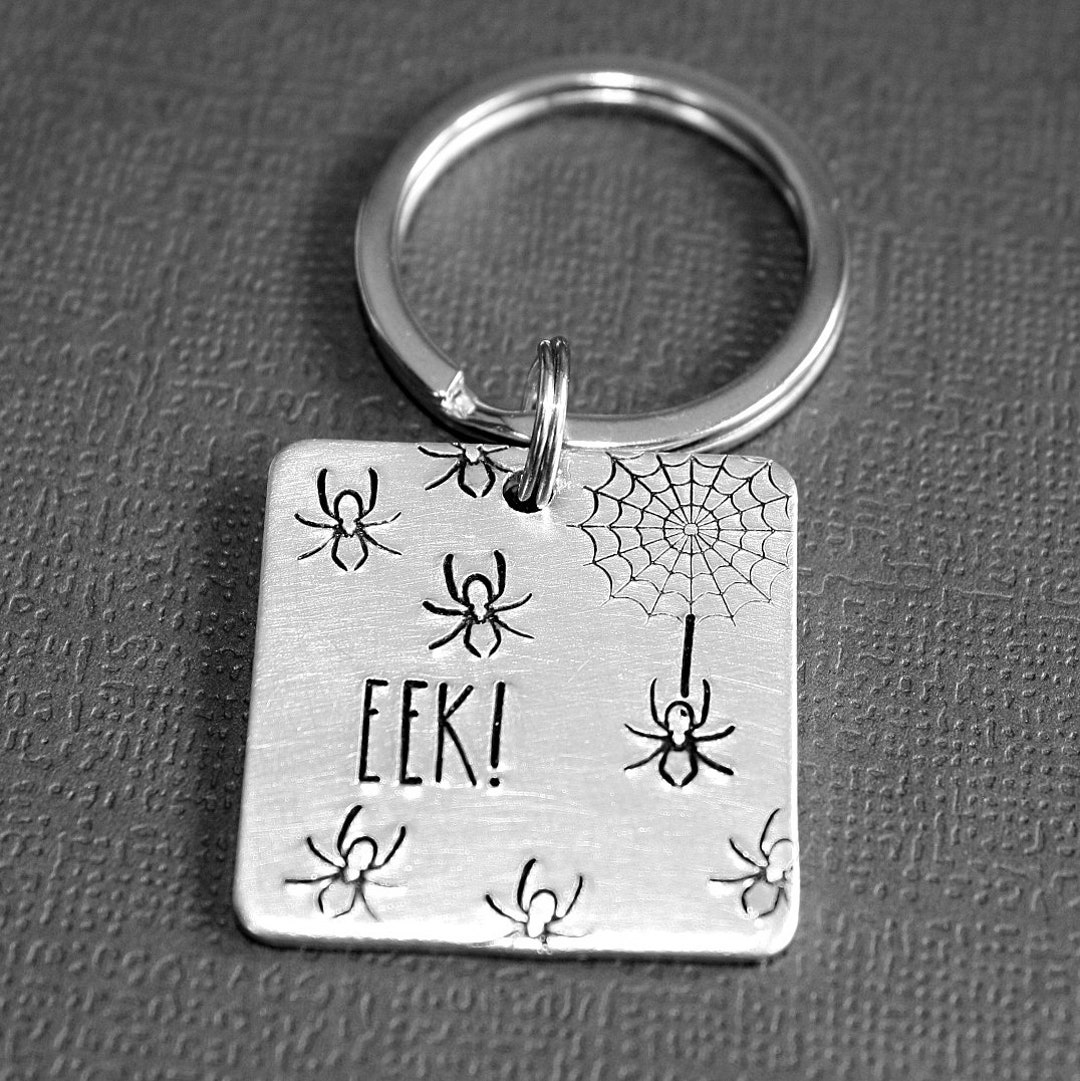 Eek Key Ring Hand Stamped Jewelry - Etsy