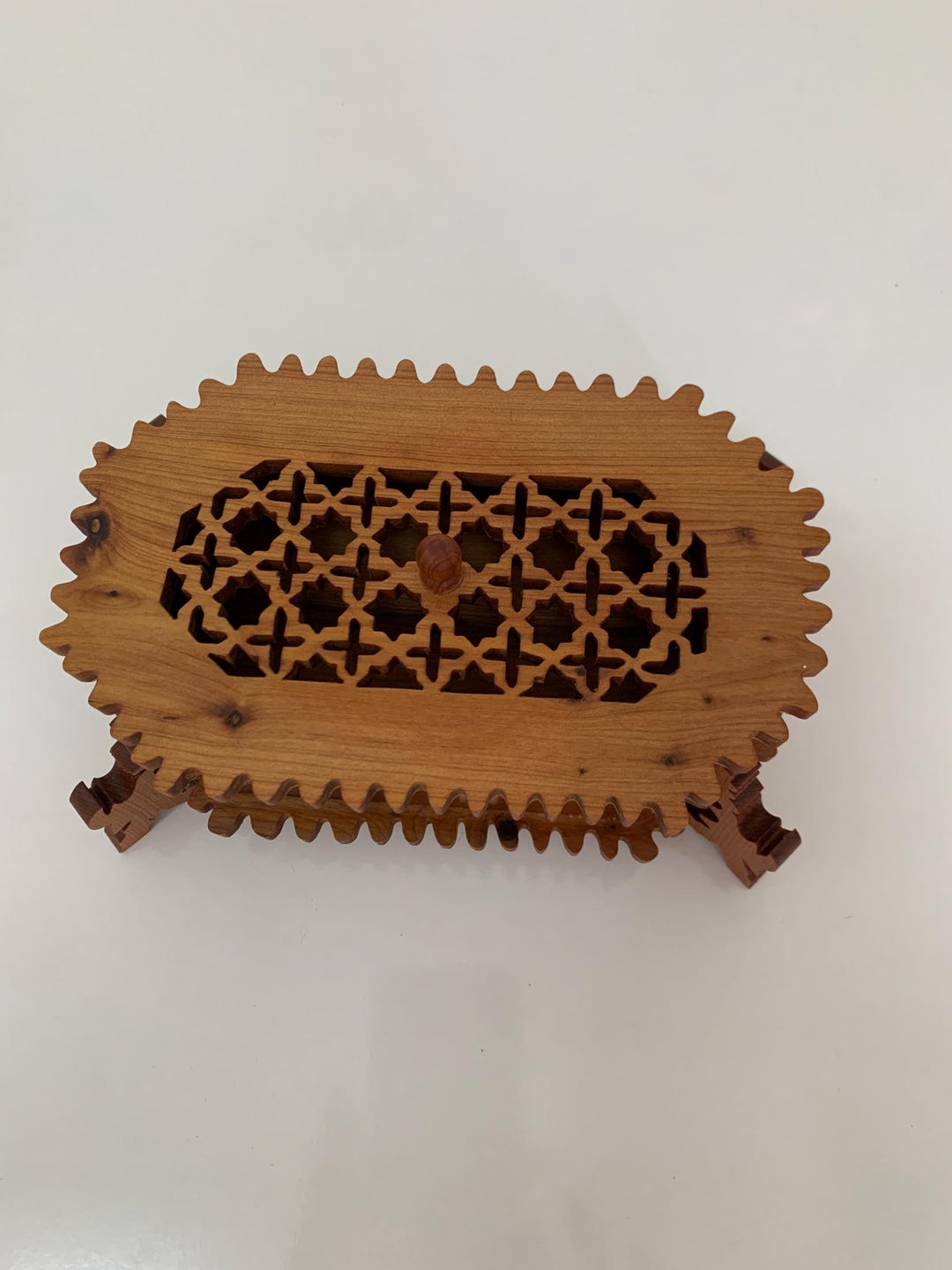 Small Moroccan Artisan Juniper Box – Handmade Storage for Jewelry Keys ...