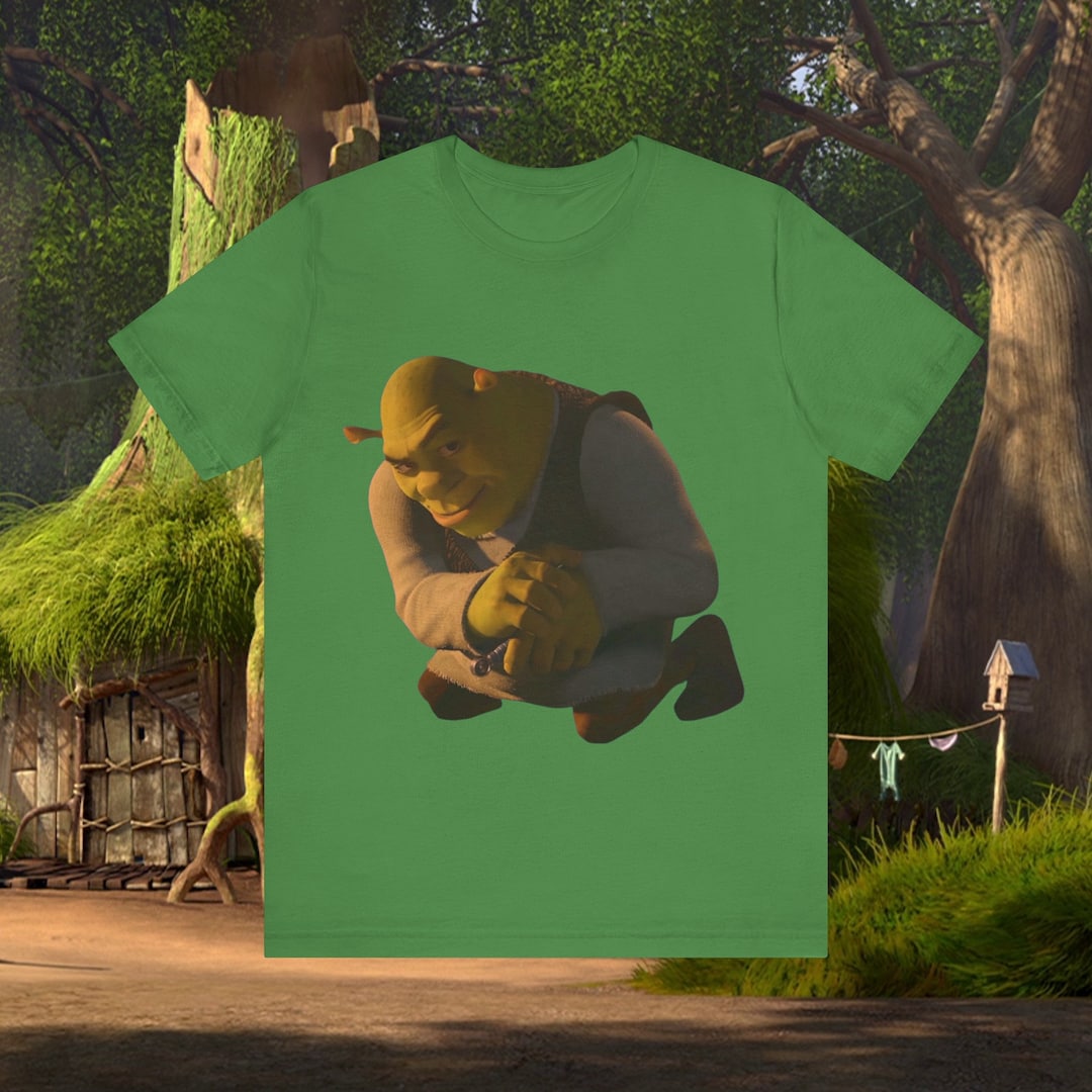 Shrek Meme Looking up Unisex Funny Short Sleeve Tee - Etsy