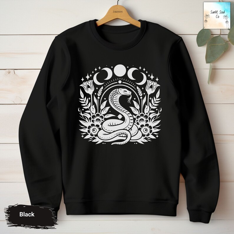 Snake Sweatshirt Halloween Sweater Boho Mystical Cute Snake Mom ...