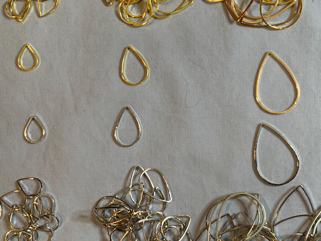 Mix Size Teardrop Bezels for Resin and Clay to Make Jewelry Silver ...