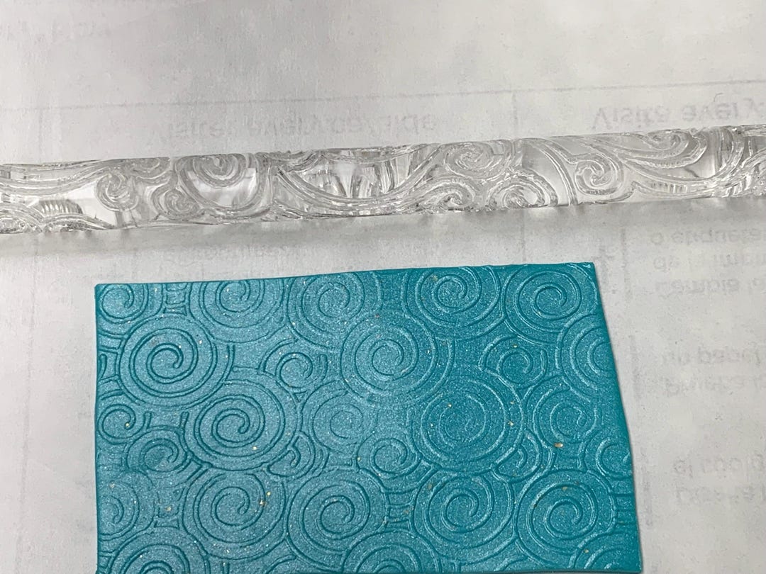 Acrylic Swirls Texture Roller for Polymer Clay - Etsy
