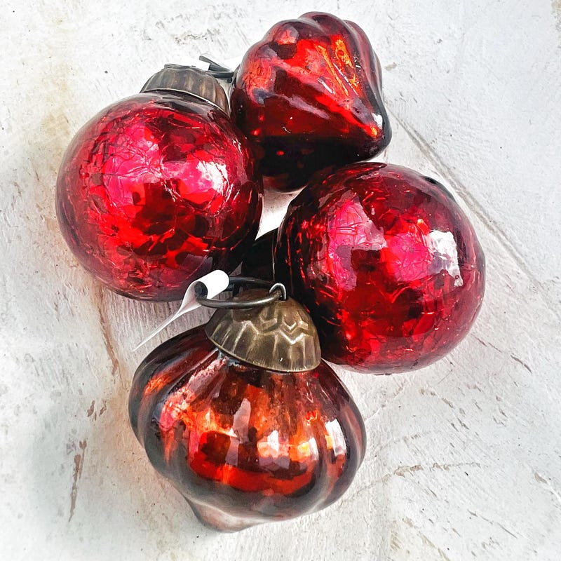 Red Mercury Glass - Etsy