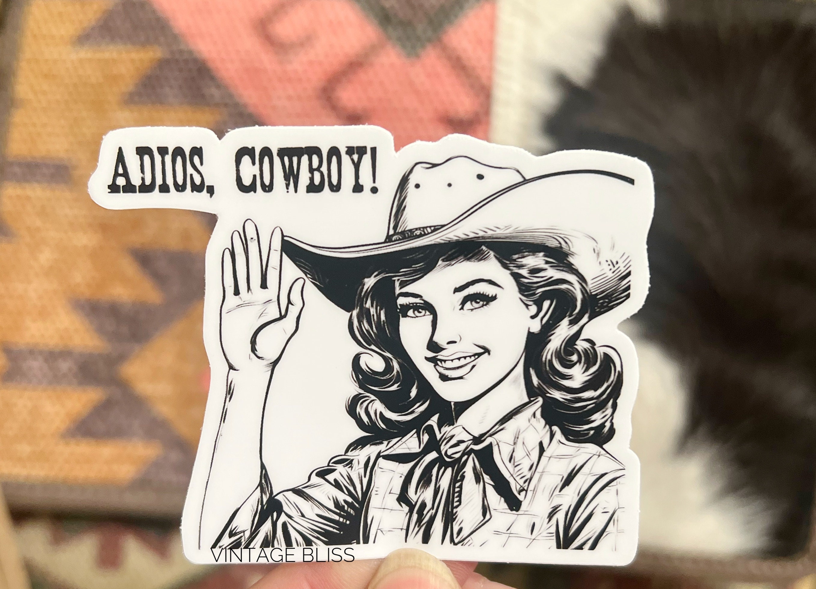 Adios Cowboy Waterproof Sticker Western - Etsy