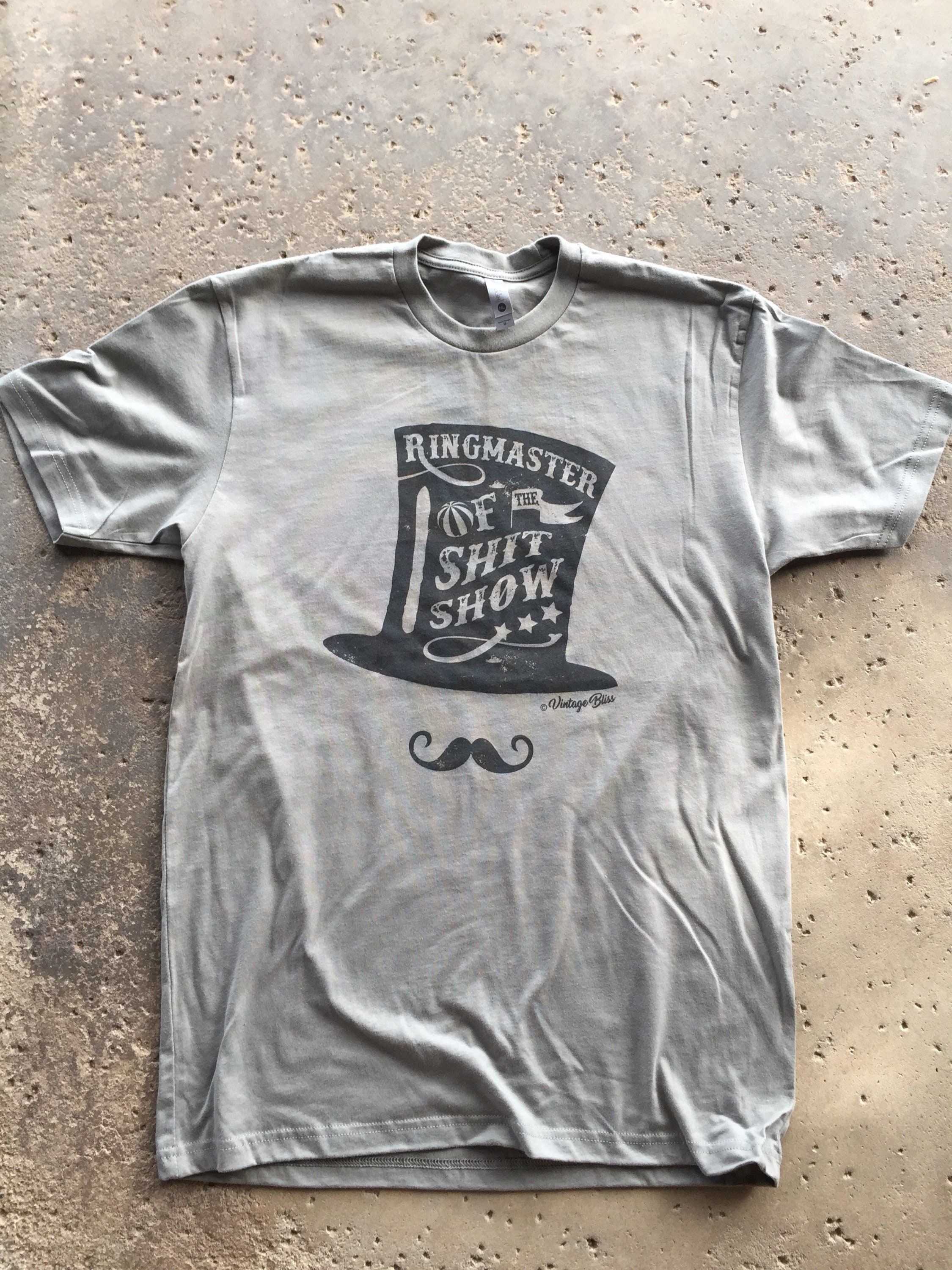 Ringmaster of the Shit Show With Mustache Crew Neck Tshirt - Etsy