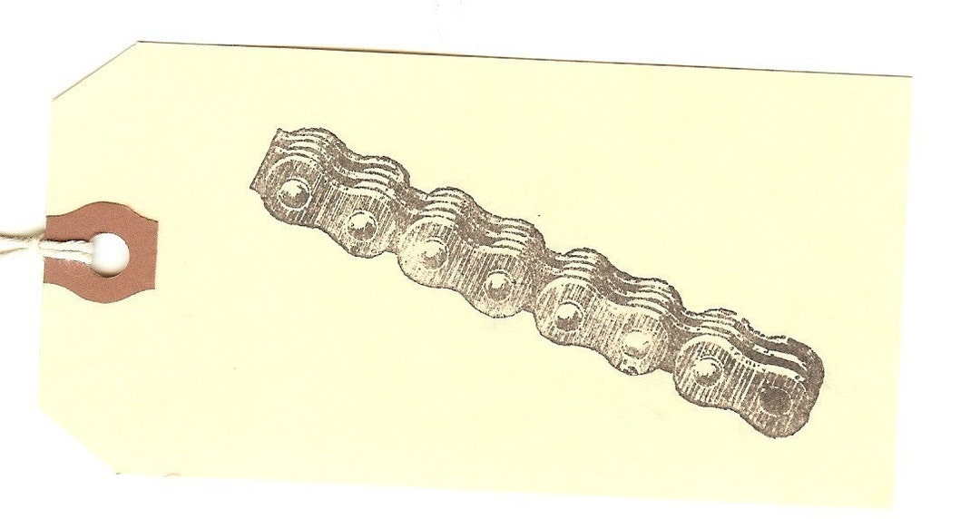 Bike Chain Unmounted Rubber Stamp - Etsy