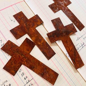 Set of 4 Rusty Metal Crosses Cross 4” - Etsy