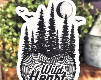 Wild Heart Sticker 3 and 4 Weatherproof and Durable, Outdoor Sticker ...