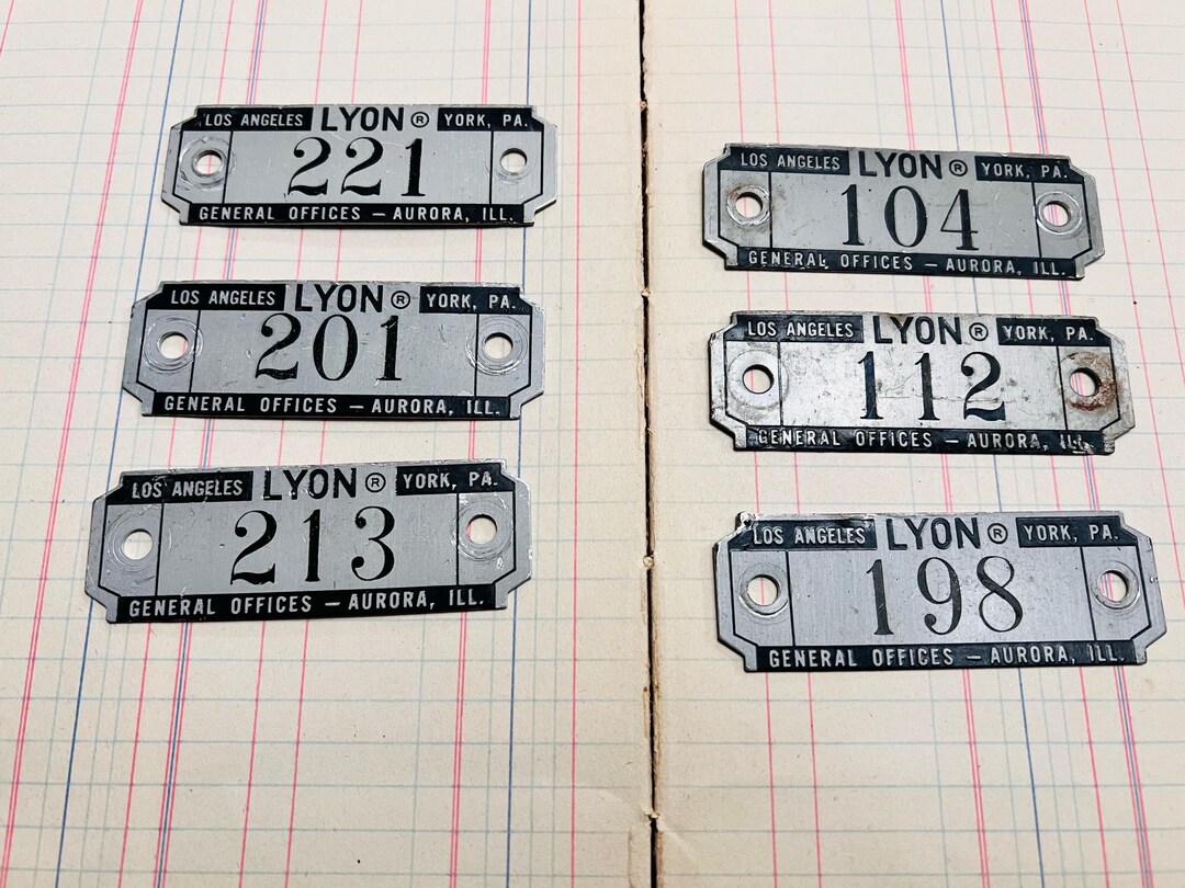 Vintage Locker Tags Set of 6 Jewelry Supplies - Etsy