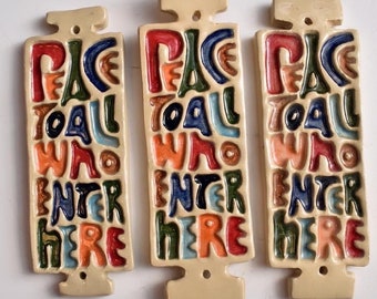 Peace to All Who Enter Here Warm Copper Passages Plaque - Etsy