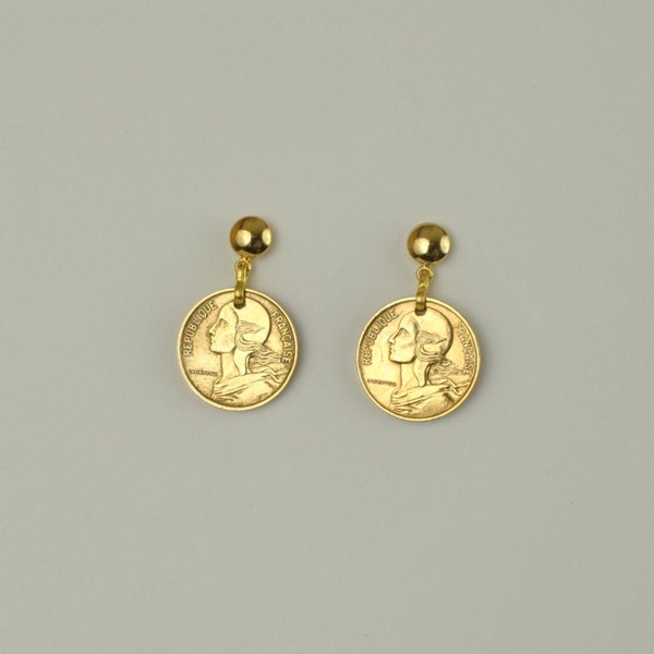 Coin Earrings - Etsy
