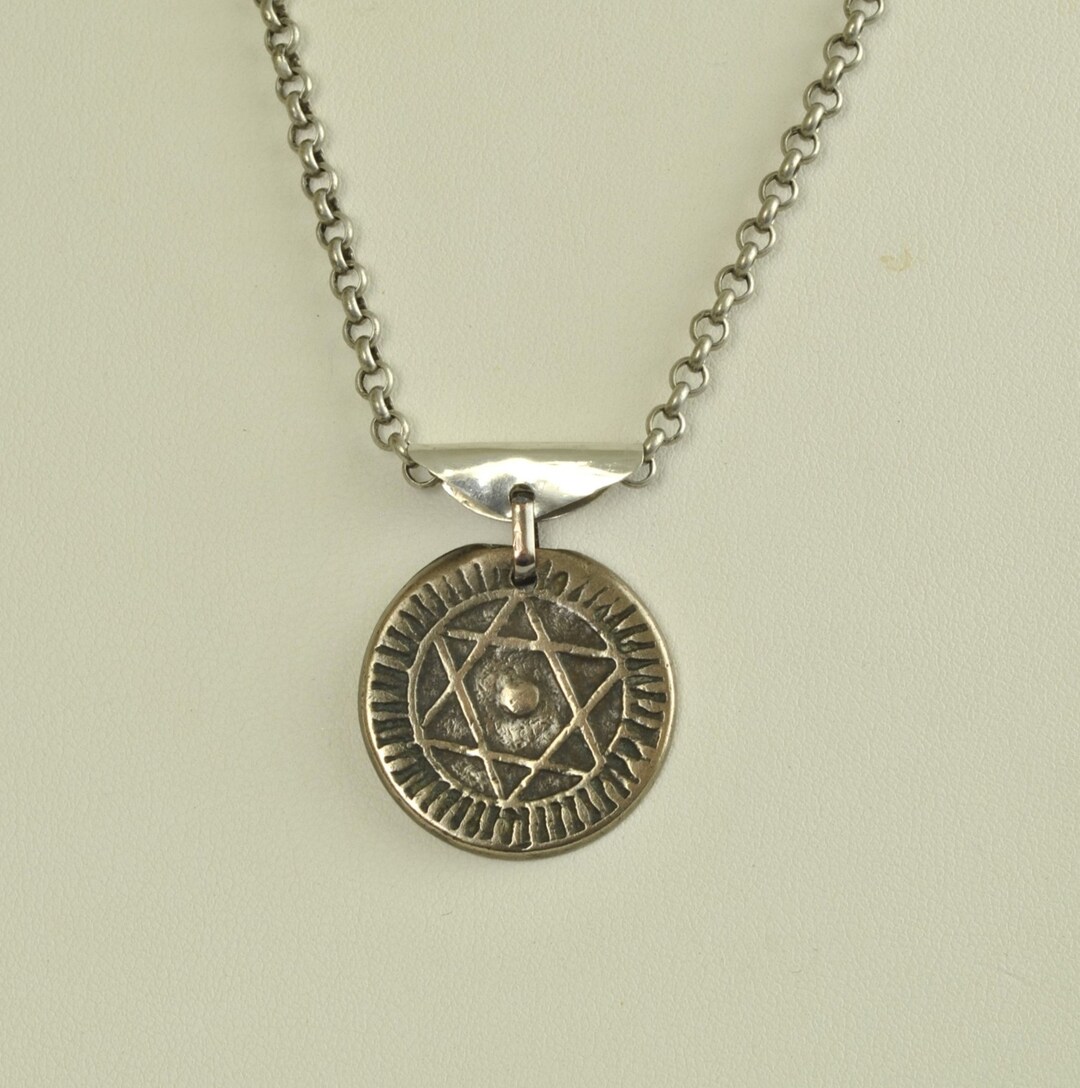 Morocco Coin Necklace Falus Coin - Pentagram Coin Necklace - Etsy